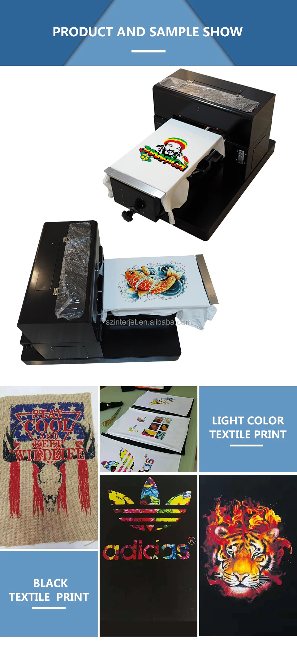 Digital Flatbed Dtg A4 Size Garment T-shirt Printer - Buy T-shirt ...