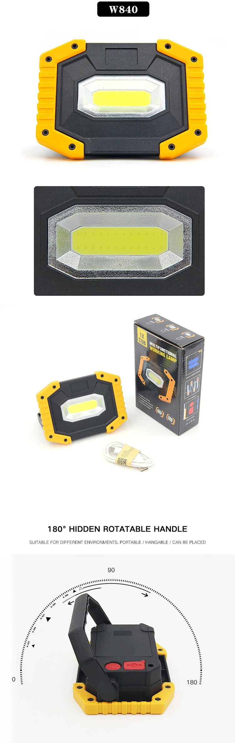 Rechargeable Portable Ip65 Waterproof Led Work Light For Outdoor ...