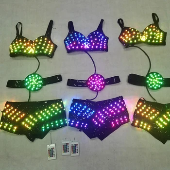 Hot Sexy Bright Bikini Costume Led Bra - Buy Led Bra,Led Light Bra ...