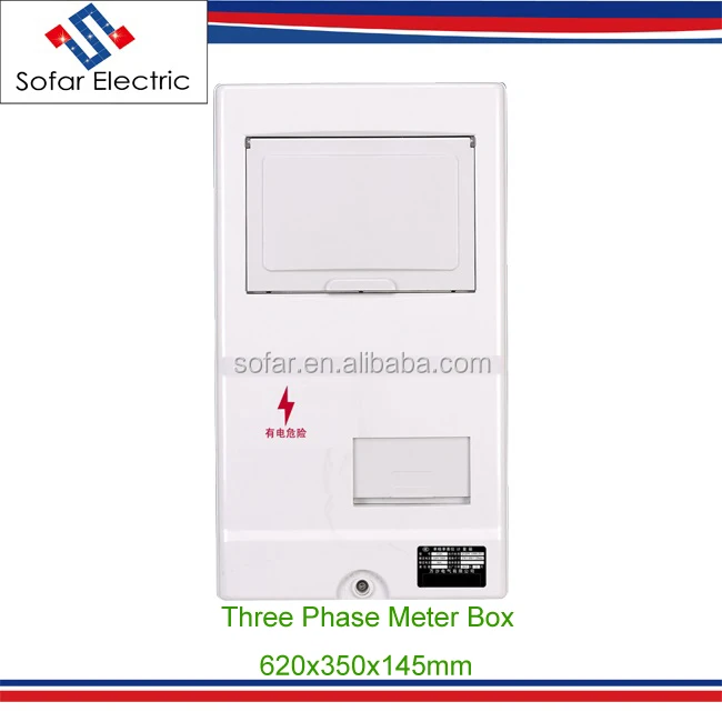 Weatherproof 3 Phase Electricity Energy Meter Box - Buy 3 Phase Meter ...