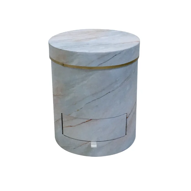 Wholesale Best Selling Marble Circle Cardboard Flower Boxes With Drawer ...