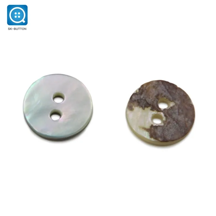 SK Natural Mother of Pearl Real Shell Buttons - 18L/2 Holes