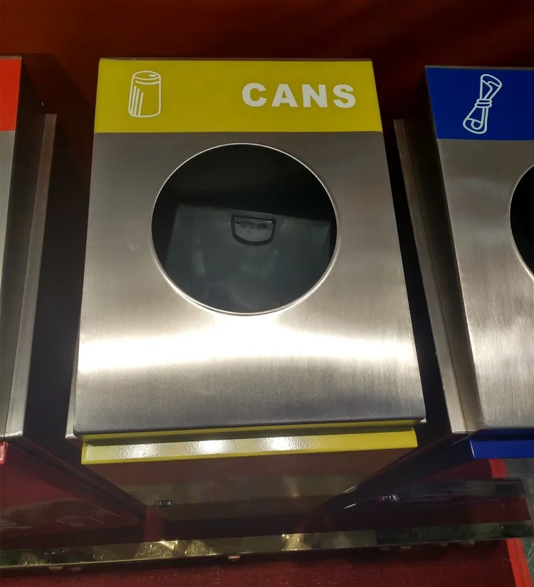 New Design 3 Compartments Big Capacity Shopping Mall Stainless Steel ...