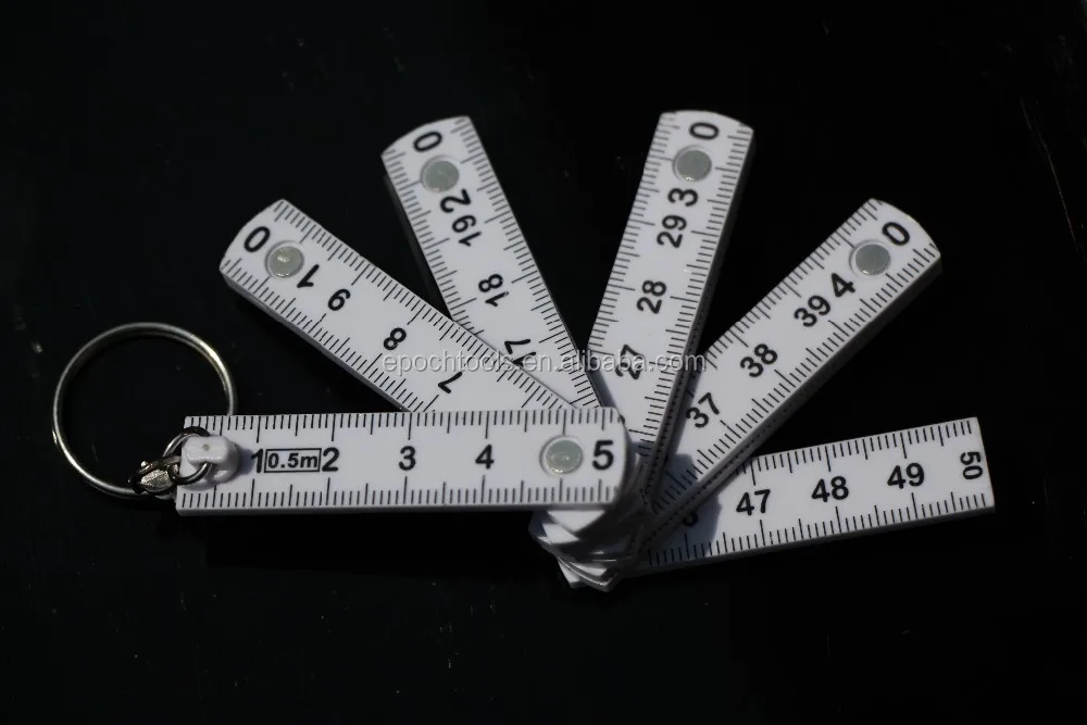 Mini Plastic Folding Ruler With Key Ring - Buy Folding Ruler,Angle ...