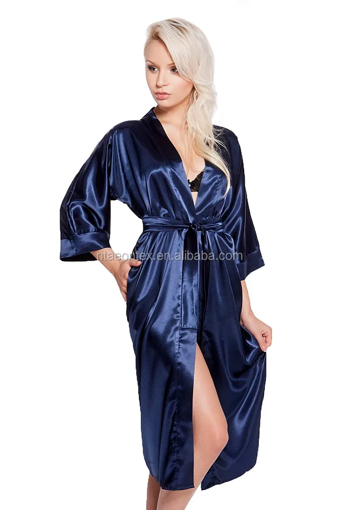 Wholesale Long Silk Satin Kimono Robes Nightgowns - AEON