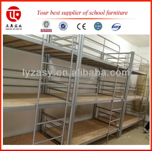 Military Steel Triple Bunk Bed In Dormitory For Sale - Buy Bunk Bed ...