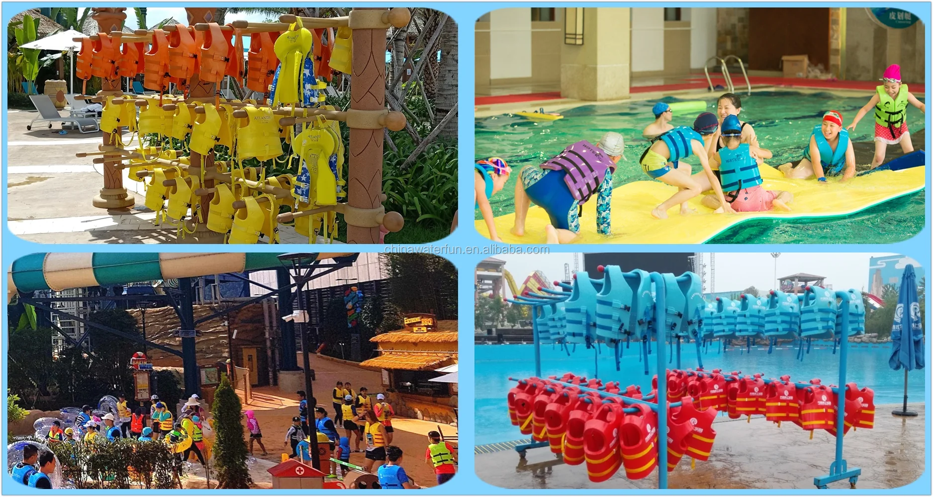 Waterfun Vinyl Coated Foam Swim Vest Life Vest Life Jacket Pfd For ...