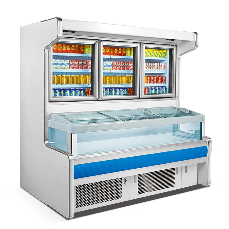 2.0m Freezing Open Showcase Ice Cream And Beverage Display - Buy ...