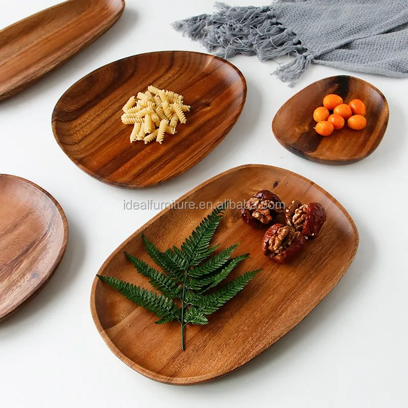 Japanese Design Dinnerware Set Serving Tray Rectangle Solid Bamboo Wood ...