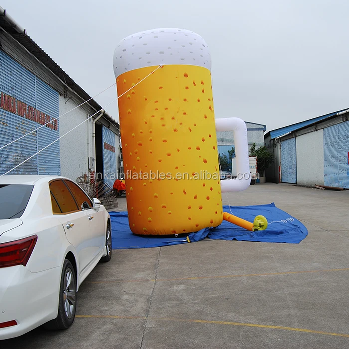 Giant Yellow Inflatable Wine Glass/bottle,Inflatable Beer Can With ...