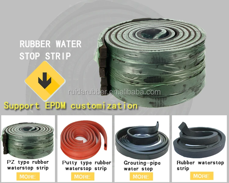 Swell Rubber Water Stop Strip With 400% Expansion Rate For Construction ...