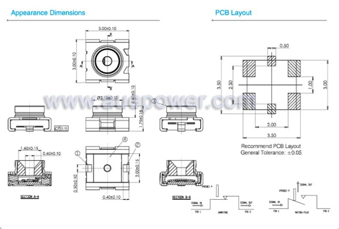 Golden Micro RF Coaxial Switch - MINI RF Switch Connector