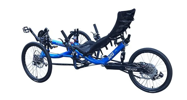 Comfortable Aluminum Frame Recumbent Trike with 27 Speed, 20" Tires ...