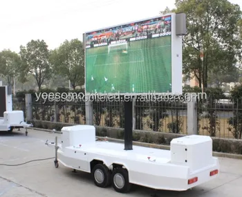 Outdoor Large Led Display Screen Advertising Trailer,Mobile Led Tv ...