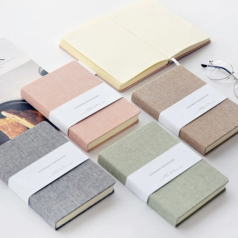 Beautiful Personalized Linen Hard Cover Fabric Canvas Notebook - Buy ...