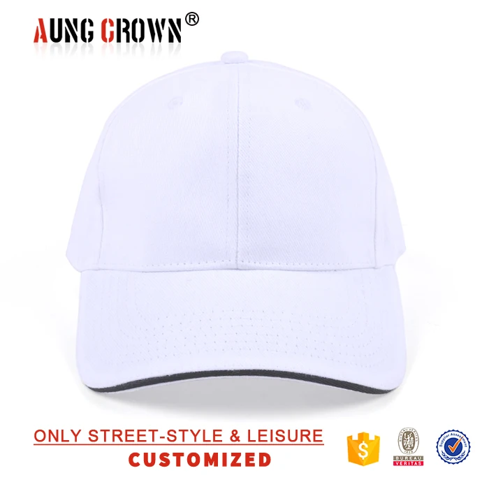 Custom Cheap Plain Blank Golf Hat Baseball Caps With Leather Strap Back ...