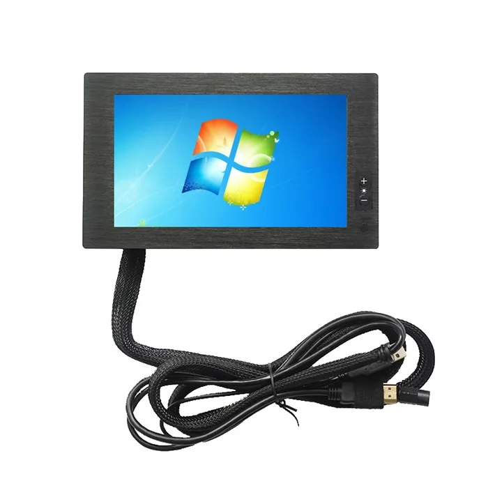 7 Inch Outdoor Touch Screen Monitor - DC 12V 24V Remote Control