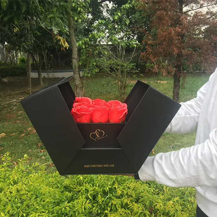 Custom Printing Design Cardboard Gift Flower Box Packaging
