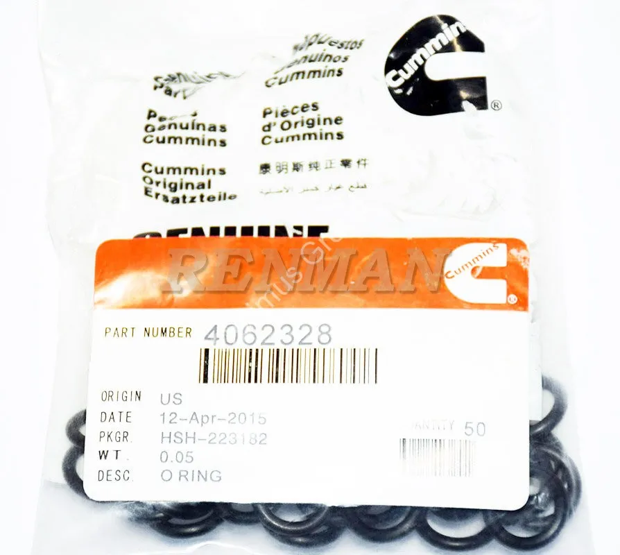 Foton Cummins Engine ISF2.8 Dipstick O Ring Seal 4062328