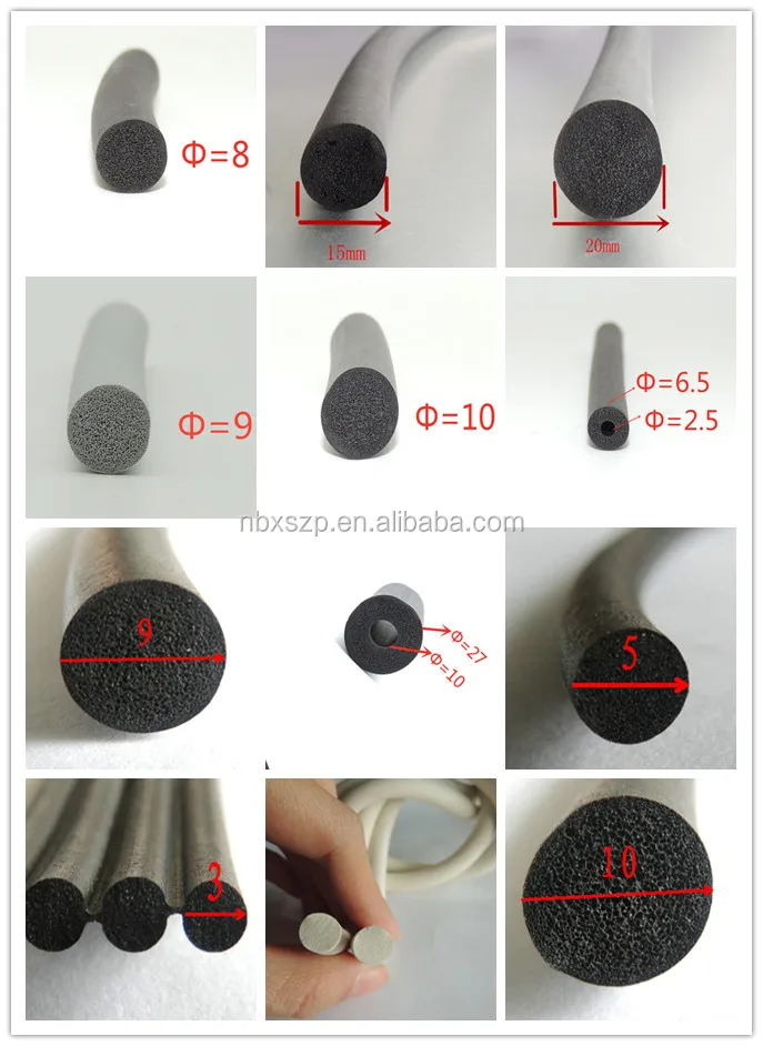 10mm Extrusion Round Silicone Foam Rubber Cord - Shenlian