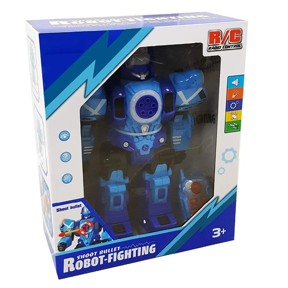 Large Remote Control Robot Toy For Kids - Rc Robot Shoots Darts,Walks ...