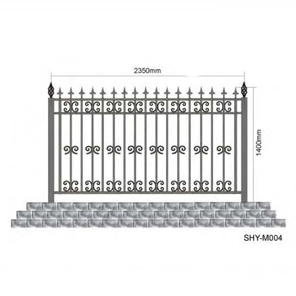 Prefabricated Decorative Wrought Iron Fence Panel - Buy Prefab Fence ...