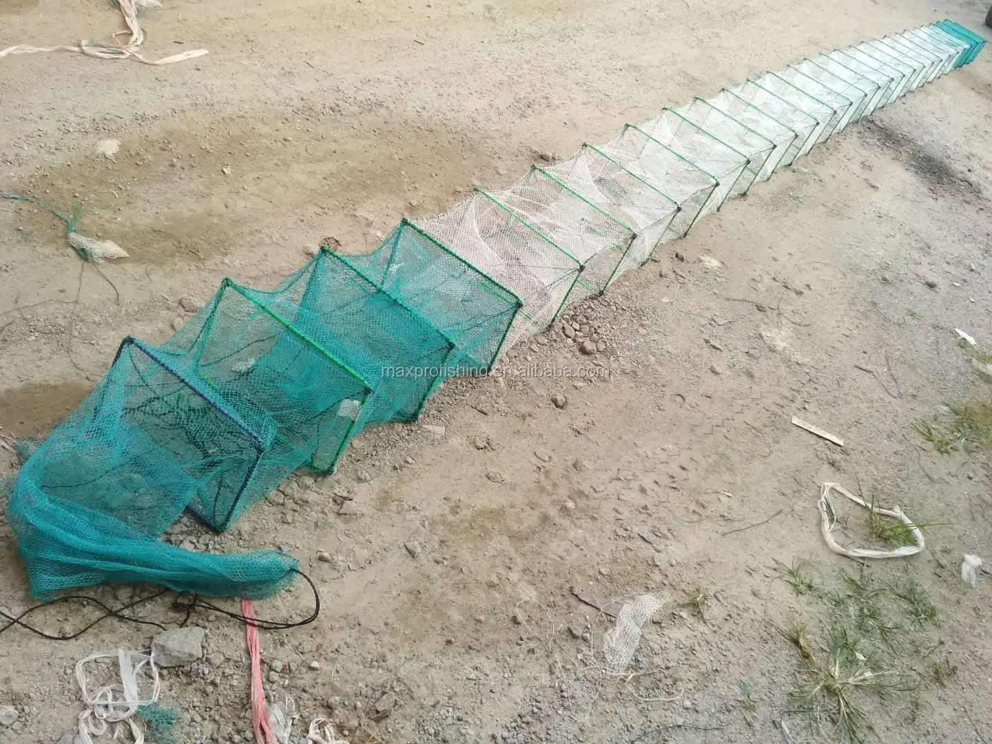 Great Wall Foldable Mesh Long Tube Fishing Nets Eels Crab Shrimp Nets Sale