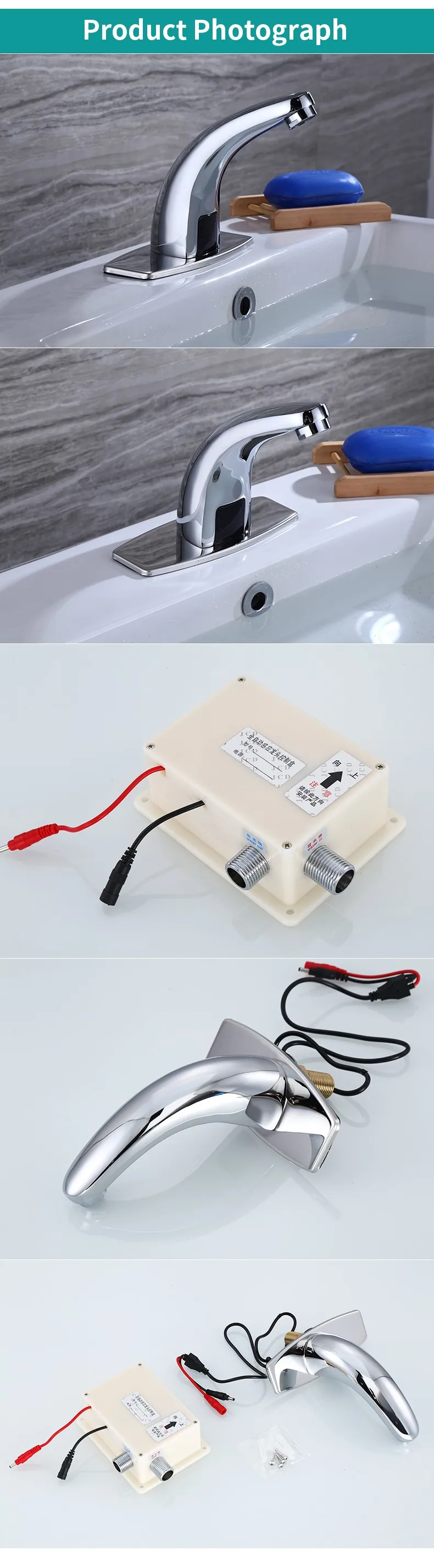 FAAO Deck Mounted Automatic Shut off Motion Sensor Faucet