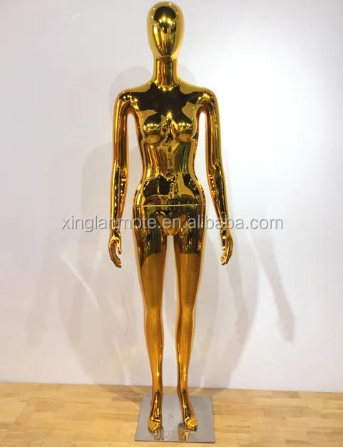 Abstract Shinny Silver Gold Color Display Female Chromed Plating ...