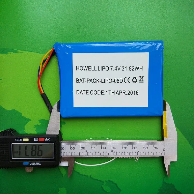 7.4v Li-Polymer Battery - 4000mah, 500-1000 Cycle Life