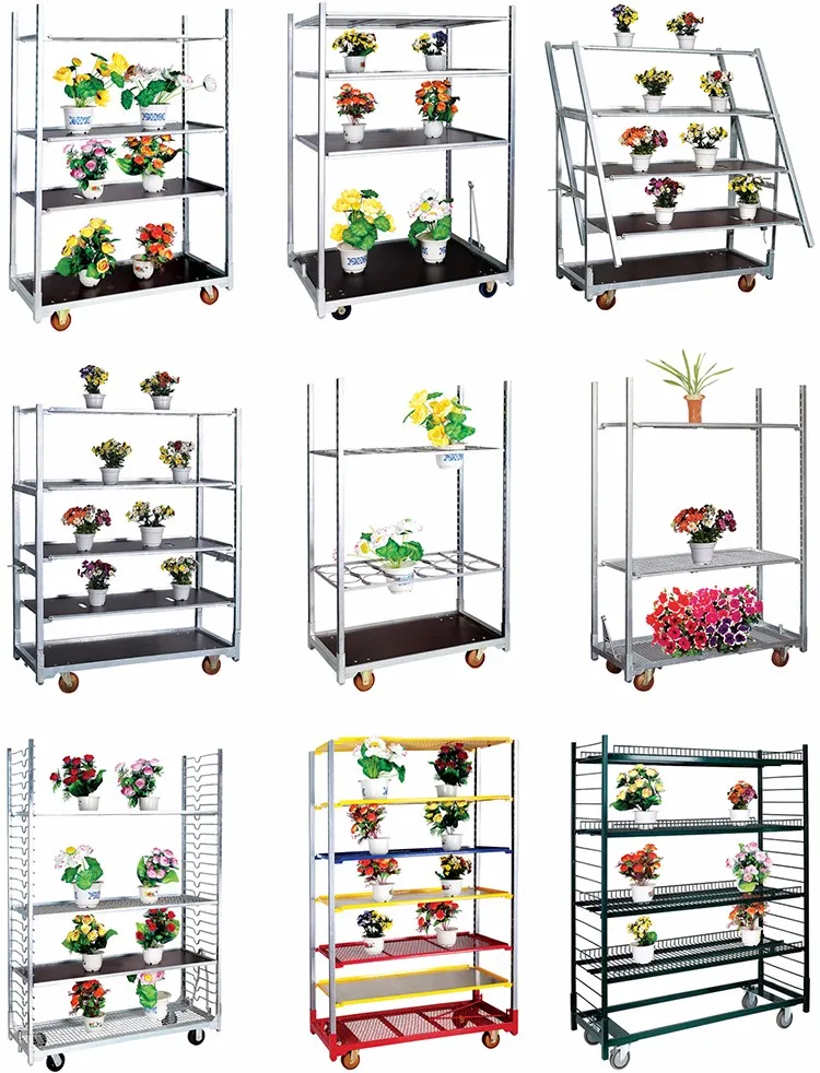 Warehouse Garden Rolling Plant Rack Trolley Carts - Buy Rolling Plant ...