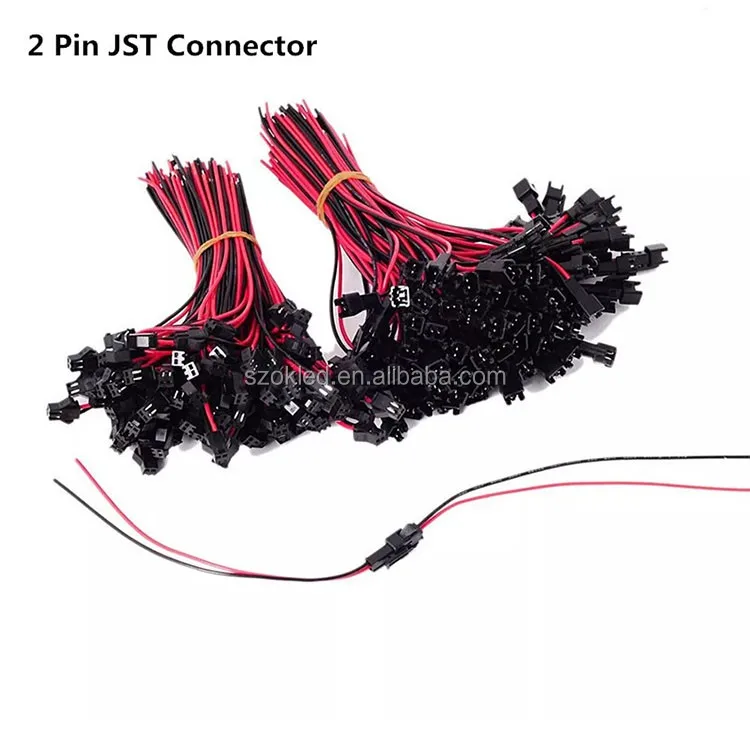 JST SM 3 Pins Connector for WS2812B RGB LED Strip Lights