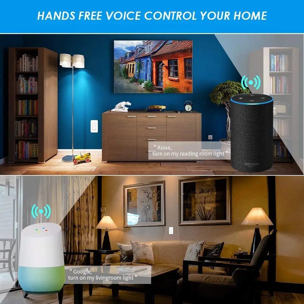 600m Wireless Range Waterproof 10a Smart Wifi 1 Way Wall Light ...