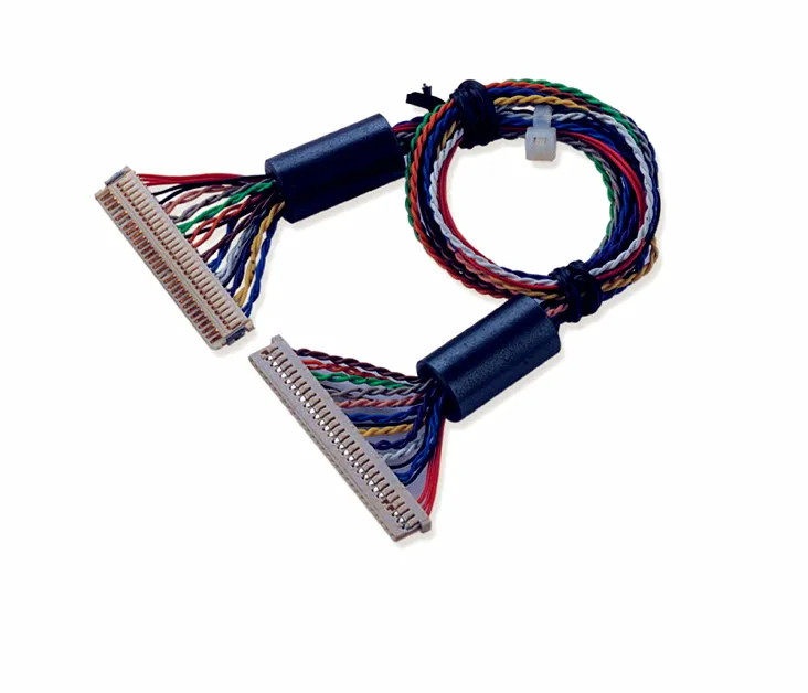 Lvds Cable With Lvds Socket Connector To Round Wire Harness - Buy Lvds ...