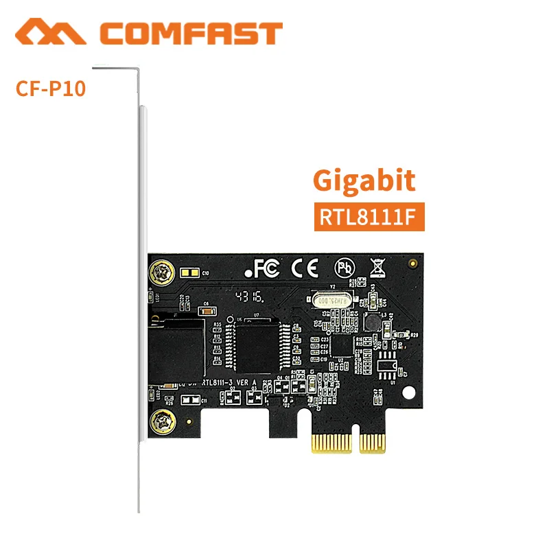1000mbps RTL8111F CF-P10 PCI Express Lan Card - Reliable Networking