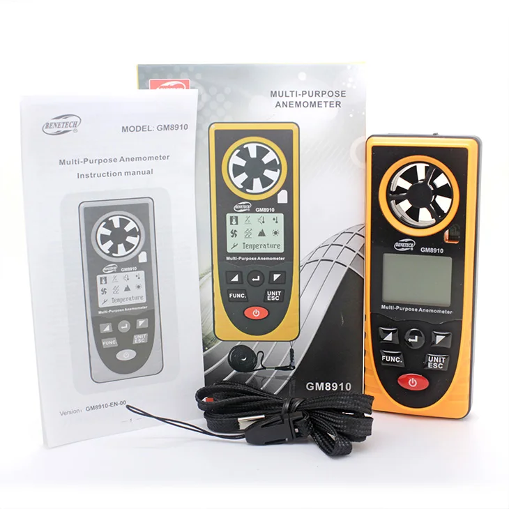 Gm8910 Anemometer Thermohygrometer Atmospheric Pressure Illuminometer ...