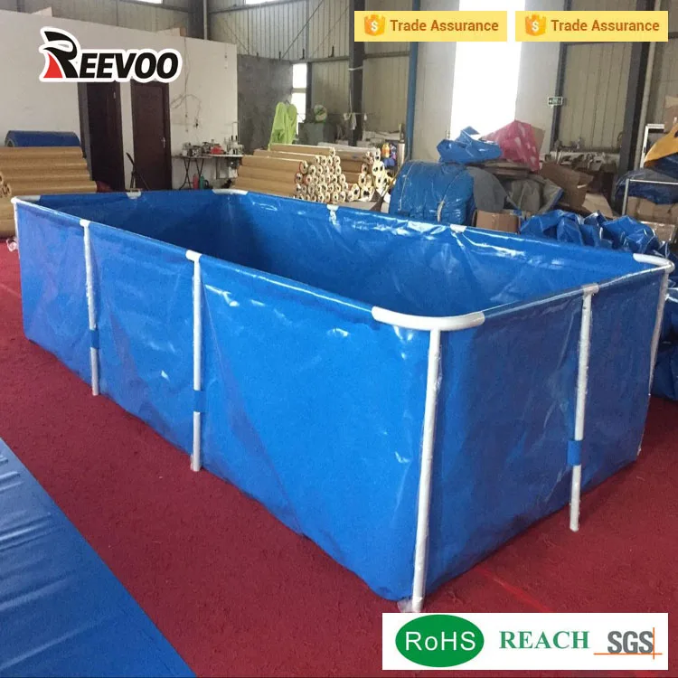 Reevoo Fish Farming Tanks 5000l Rectangular Mobile Pvc Ponds For ...