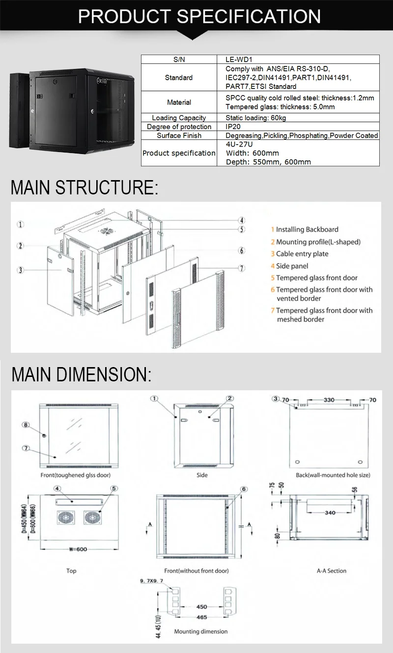 High Quality New Design Good Selling 16u Rack Cabinet - Buy 16u Rack ...