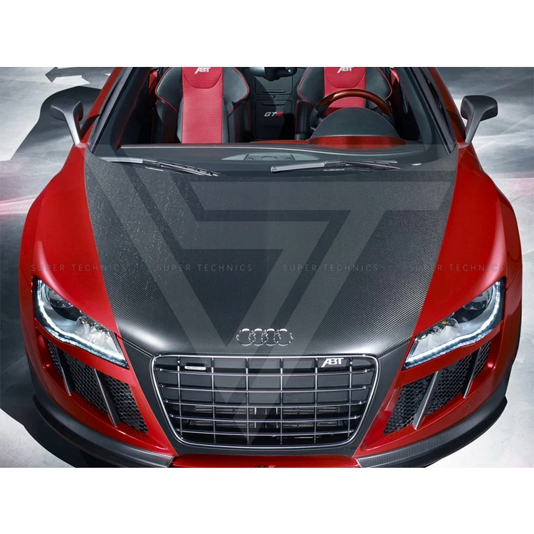 Oem Style Carbon Fiber Engine Hood Bonnet For Audi R8 V8 V10 - Buy For ...