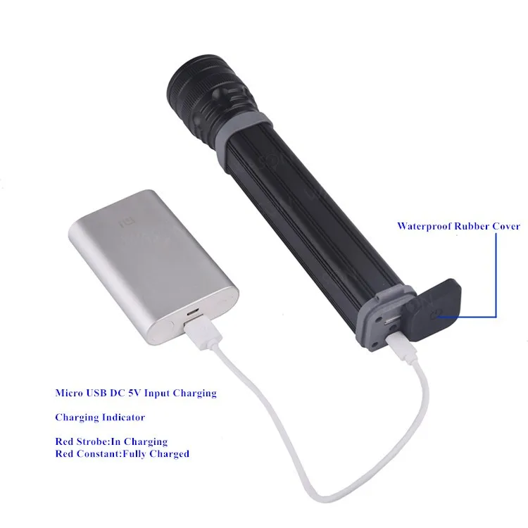 WASON Emergency Solar Flashlight - Bright, Zoomable, and Durable