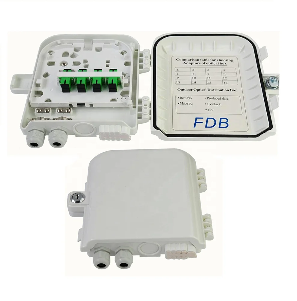 8 Cores FTTH FDB Fiber Terminal Box Adapter Distribution Box