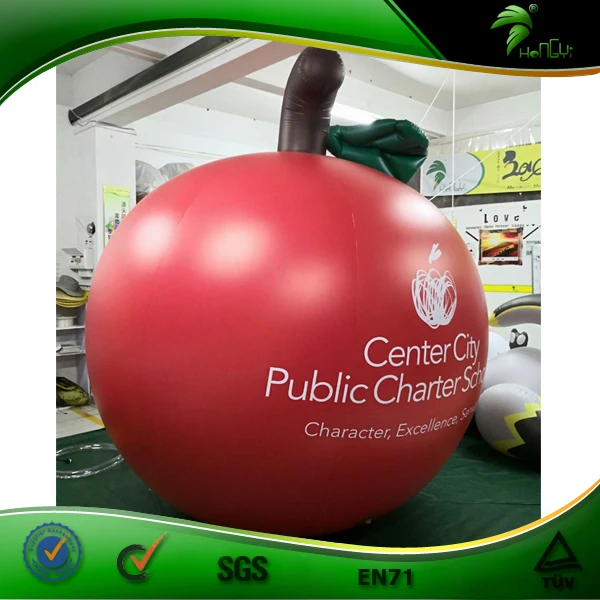 Inflatable Apple Shape Balloon Pvc 0.18 Advertising Helium Modeling ...
