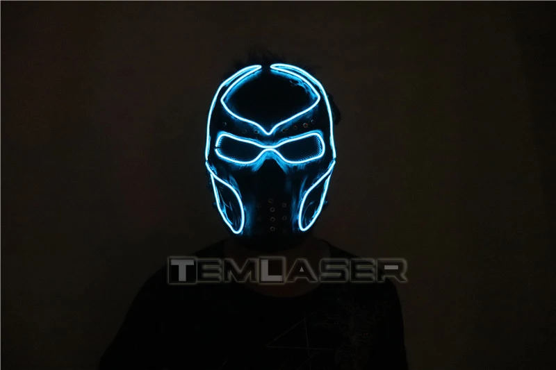 Red Laser Mask Luminous Light Up Laserman Show Halloween Masks For ...
