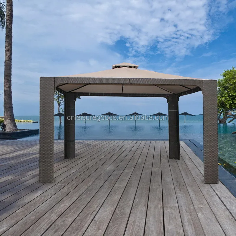 Uplion Large Luxury Outdoor Rattan Gazebo Garden Wicker Pavilion - Buy ...