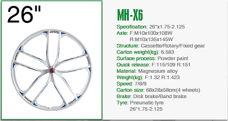 China E-bike Navigate 26inch Magnesium Alloy E-bike Wheels Rim - Buy ...