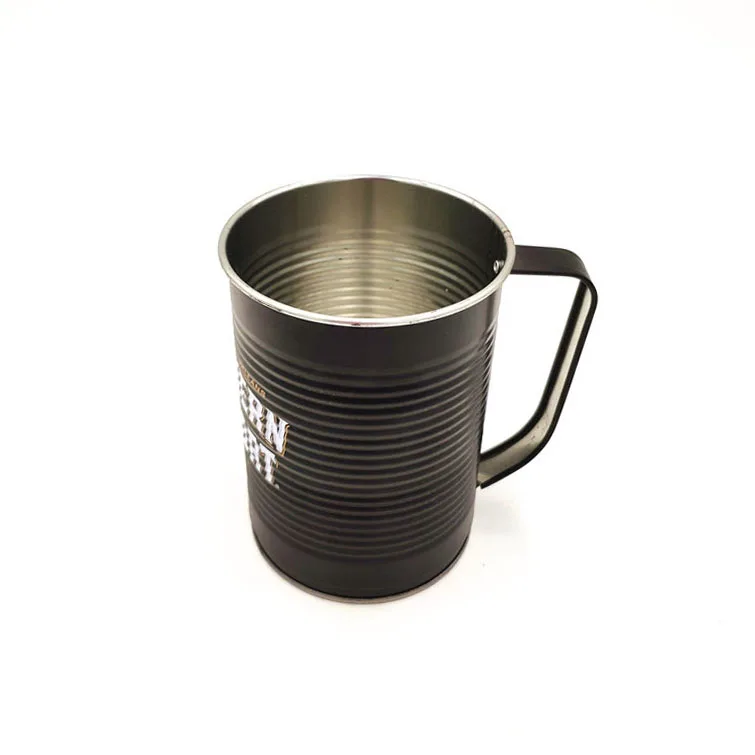 Disposable Water Cup Tin Cans with Handle for Drinking