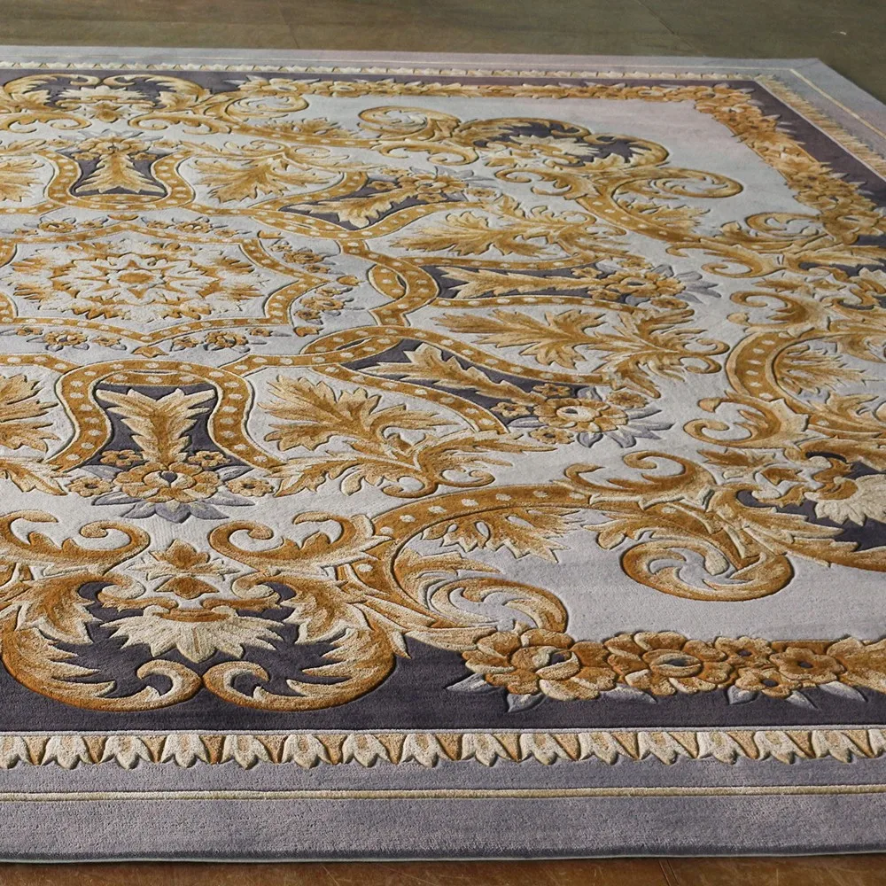 Luxurious Abusson Rugs - Elegant Floral Jacquard Carpets