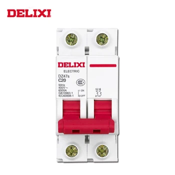 Delxi Dz47s 2 Pole Dc Mcb 10a 16a 20a 25a 32a 40a 50a 63a 20 Mcb Air Mini Circuit Breaker - Buy ...