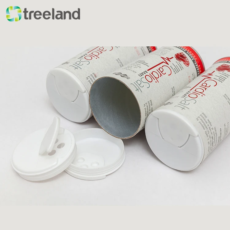 Salt Cardboard Tube Box Plastic Shaker Lid - Buy Salt Cardboard Tube ...