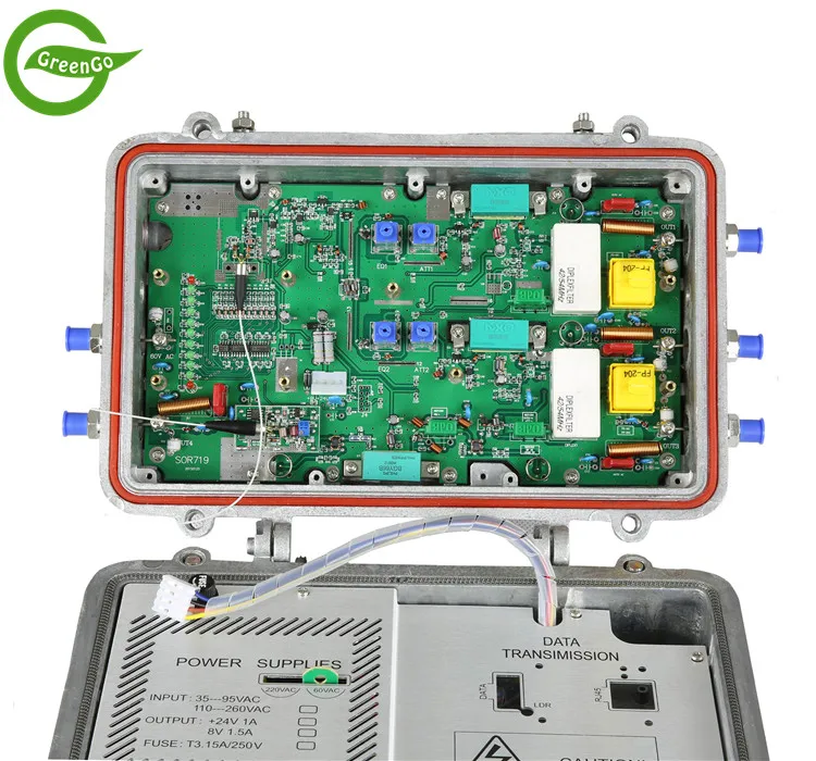 Hfc Network Equipment Catv Outdoor 4 Output Fiber Optic Node With ...